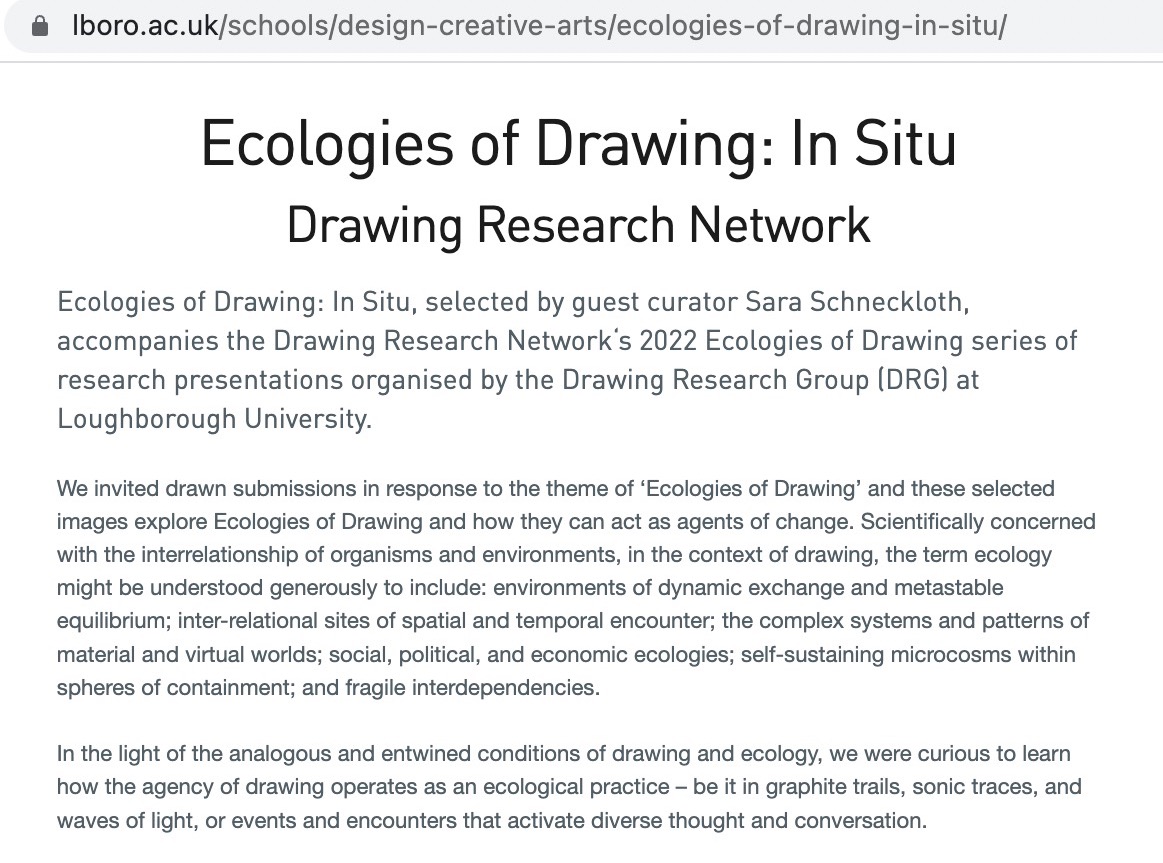 Ecologies of Drawing: In Situ - Ruth Broadbent